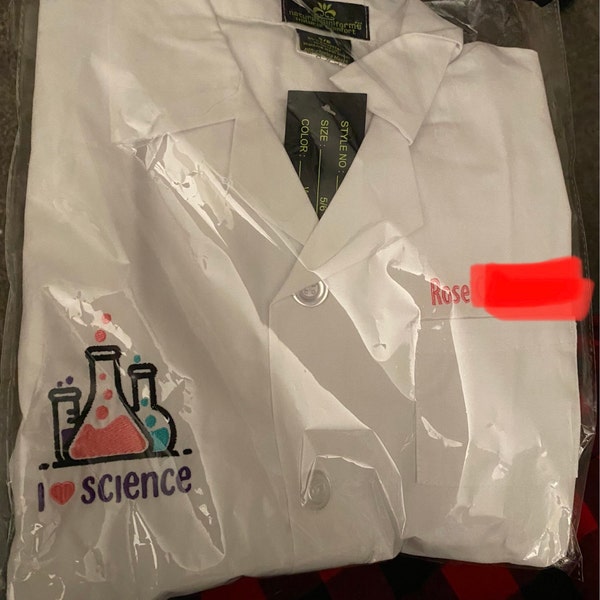 Kids' Custom Lab Coat, Embroidered Personalized Kids Lab Coat, Kids ...