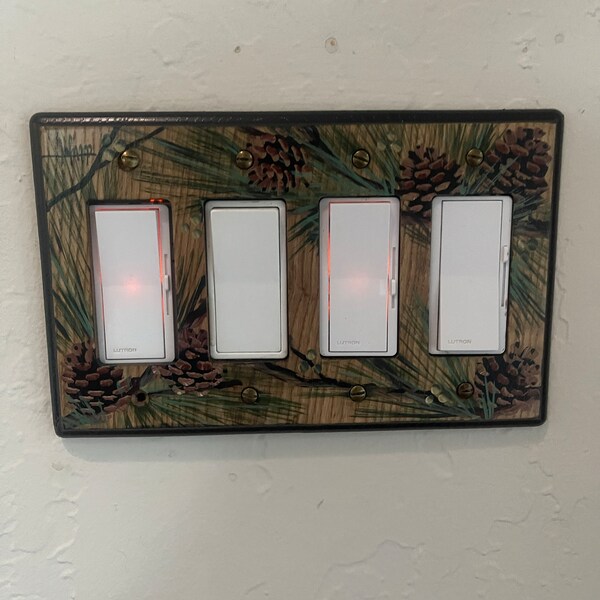 Single Switch Wooden Switch Plate Birch Tree Design - Etsy