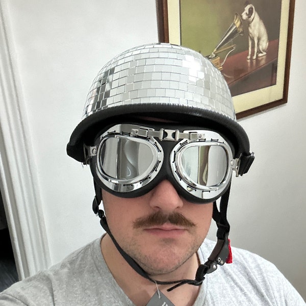 Original Seller. Mirror Ball Disco Helmet With Retractable Visor. - Etsy
