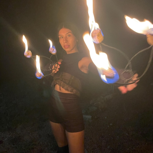 Big Fire Comet Poi, Cage Poi, Performance Poi, Big Poi, Huge Poi ...