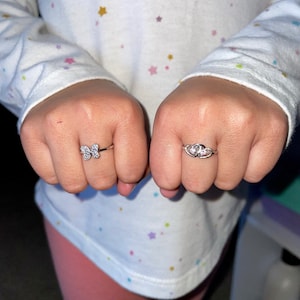 Little Girls Sterling Silver Baby Ring, Kids Twisted Rope Ring With CZ ...