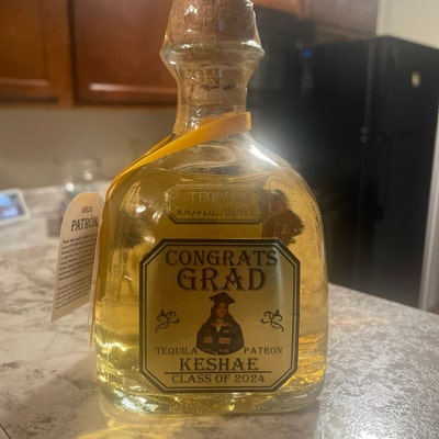 Custom Patron Label, Liquor Label, Graduation Bottle Labels, Grad Gift ...