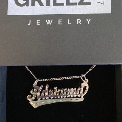 Custom Real Gold Name Plate Necklace, Handmade Gifts With High Quality ...