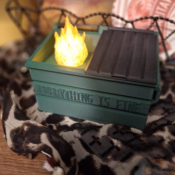 Flickering LED Dumpster Fire - Etsy