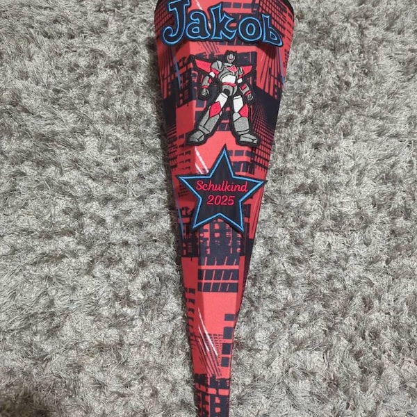 Drei Fragezeichen Schultüte, Zuckertüte 70cm Stoff, Name inklusive ...