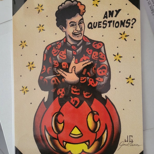 David Pumpkins Halloween Print - Etsy