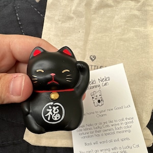 Ceramic Lucky Cat Set Lucky Cats for Luck Happiness Wealth - Etsy
