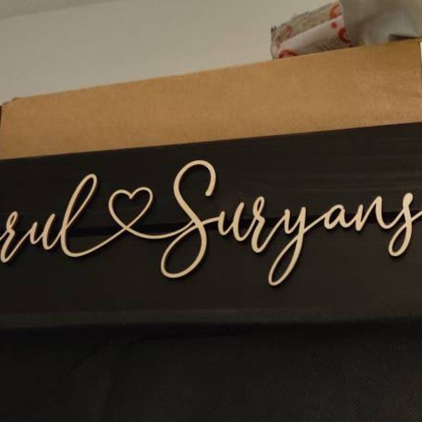 Personalized Couple Name Sign With Heart, Unique Anniversary Gift - Etsy