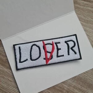 Loser Lover Embroidered Iron on Patchcool Patches Black | Etsy