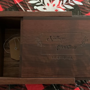 Polaroid or Instax Wood Film Box Engraved Photo Storage Square Wide ...