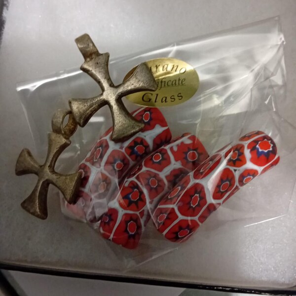 Rare Ercole Moretti Ground Chevron or Rosetta Bead, Vintage Art Deco ...