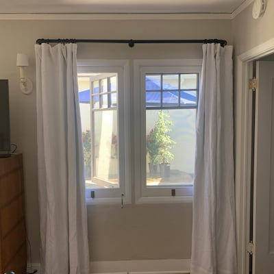 French Drape Rod, Metal Drapery Rod With Curved Return or 90 Degrees - Etsy