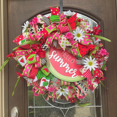 Watermelon Ribbon Summer Ribbon Craft Ribbon Craft Supplies Wreath ...