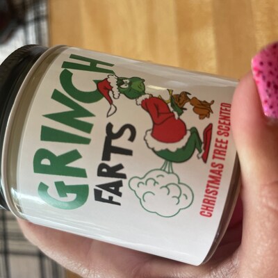 THE GRINCH CANDLE, Grinch Farts, Scented Soy Candles, Stocking Stuffer ...