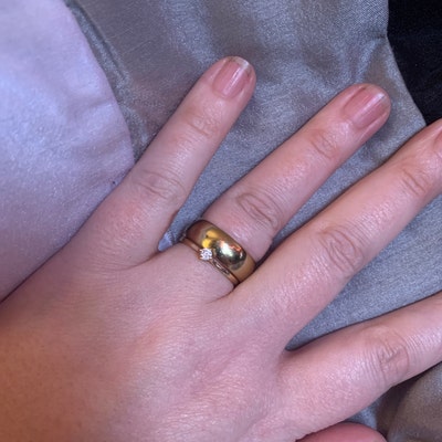 Promise Ring Gold, Yellow Gold Ring, Engagement Ring, Solitaire Ring ...