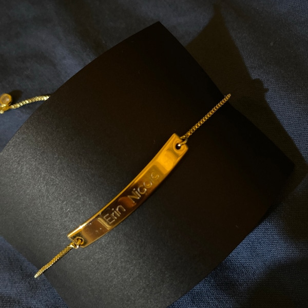 Custom Gold, Silver, Rose Gold Adjustable Bracelet, Personalized Roman ...