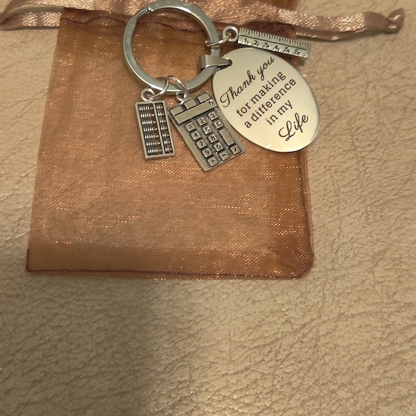 MTK, Math Teacher Keychain, Math Teacher Gift, Teacher Keychain ...