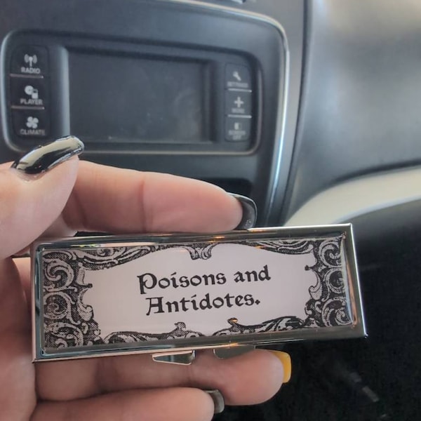 Poisons and Antidotes Pill Box - Steampunk, Gothic, Curious, Strange ...