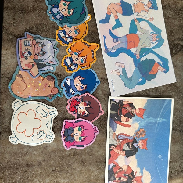 OMORI Silly Character Sticker Skrunkly OMORI, Aubrey, Kel, Hero, Mari ...