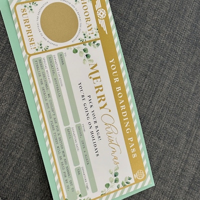 Scratch-off Birthday Golden Ticket, Surprise & Reveal Birthday Gift ...