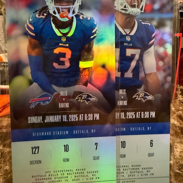 Physical Custom Football Game Ticket, Personalizable Printed Tickets to ...