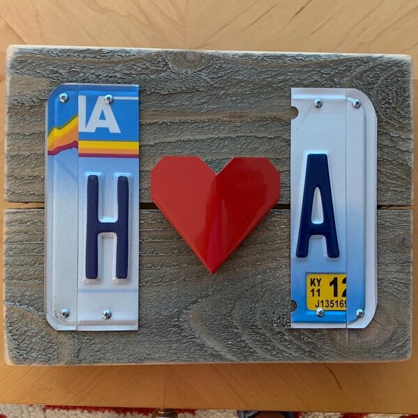 Unique Couple Gift for Husband or Wife / Custom HEART License Plate ...