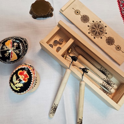 Ukrainian Egg Decorating Kit, Pysanky Supplies, Hot Wax Pens, Pysanky ...