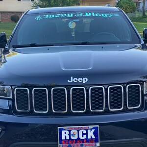 Windshield Sunstrip Eyebrow Decal Text Only No Background Custom ...