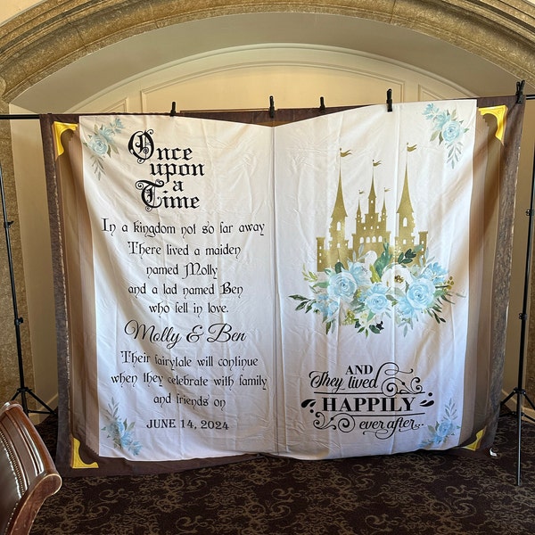 Wedding Book Backdrop Wedding Backdrop for Photos Fairy Tale Wedding ...