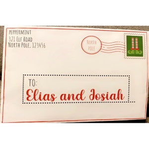 Christmas Elf Mail and Envelope Template, EARLY ARRIVAL, Editable ...