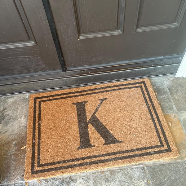 Simple Monogram Door Mat | Wedding Gift | Custom Doormat | Family ...