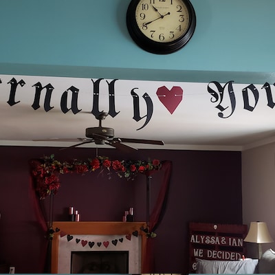Eternally Yours Banner Wedding Banner Gothic Letters/goth Banner Sign ...