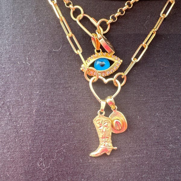 14K or 18K Solid Gold Chain Link Jewelry Extender Elongating the Length ...