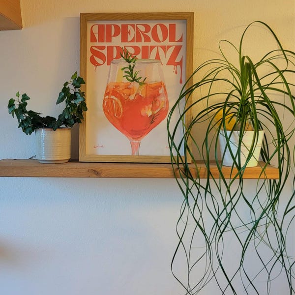 Aperol Spritz Print Cocktail Poster Retro Kitchen Decoration Party Room ...