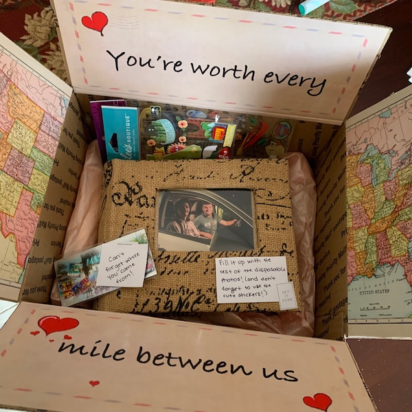 Long Distance Relationship Care Package Stickers / Care Package for ...