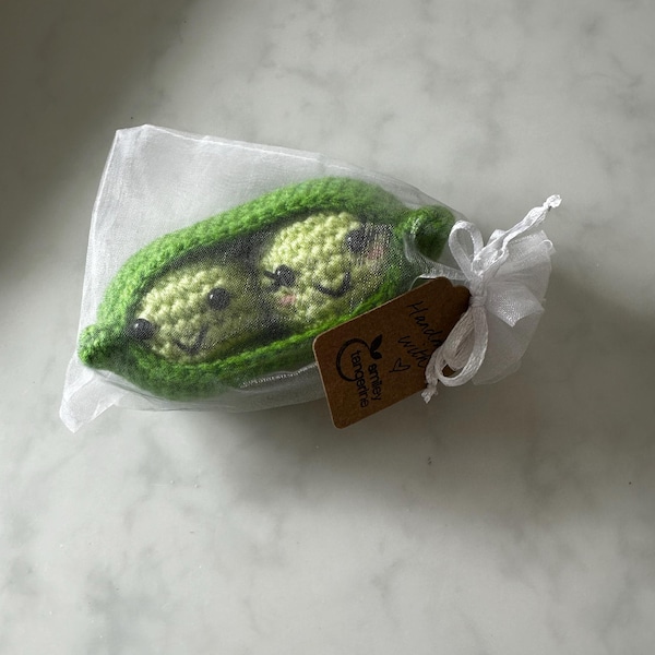 Handmade Crochet Pea in a Pod Positive Pea Hap-pea Birthday Gift - Etsy UK