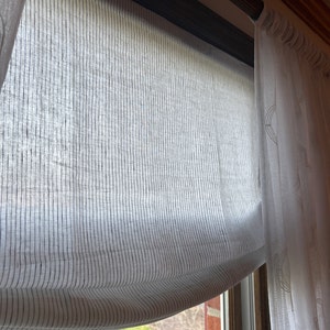 Pure Linen Custom Relaxed Roman Shades, 100% Linen Light Weight Fabric ...