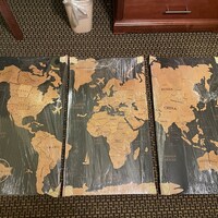 Wooden World Map LED - Etsy