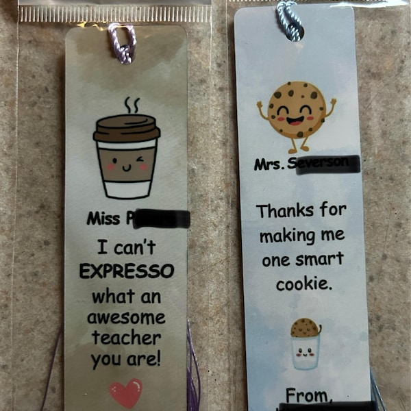 Bookmarks for Teacher Appreciation - Etsy