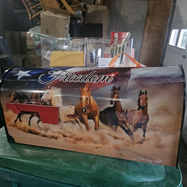 Wild West Custom Mailbox Featuring the Classic Lonesome Cowboy Riding ...