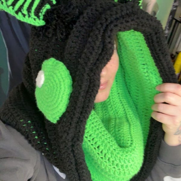 Crochet Pattern, Crochet Cowl Pattern, Hooded Cowl Crochet Pattern ...