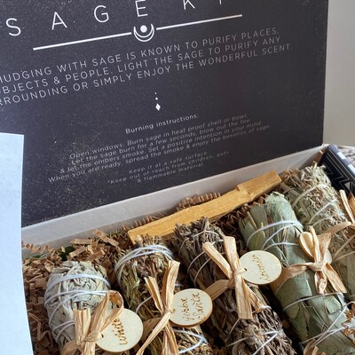 Sage Kit Gift 5 Different Sages. for Cleansing, Purifying, Harmony and ...
