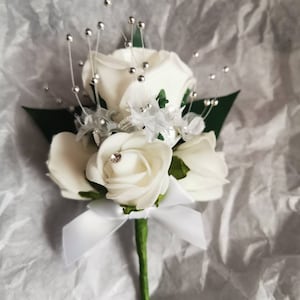 Wedding or Prom Pin on Flower Spray Corsage Buttonhole Ladies Mothers ...