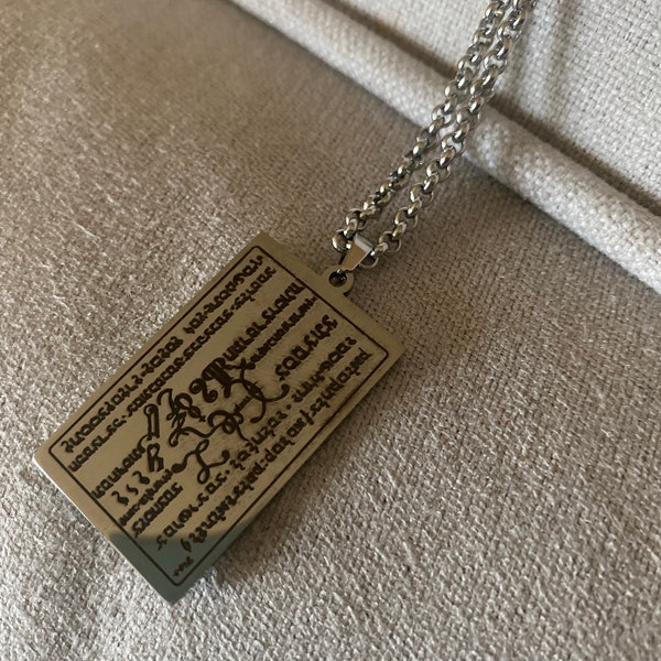 Seven Seals of Moses Necklace - Occult Talisman for Wealth, Health ...