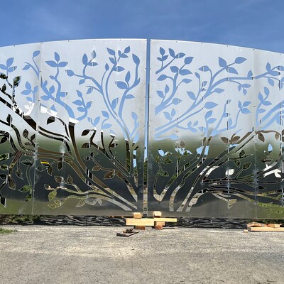 Laser Cut Gate Garden Gate Metal Art Digital Art Laser Cut Large Plasma ...