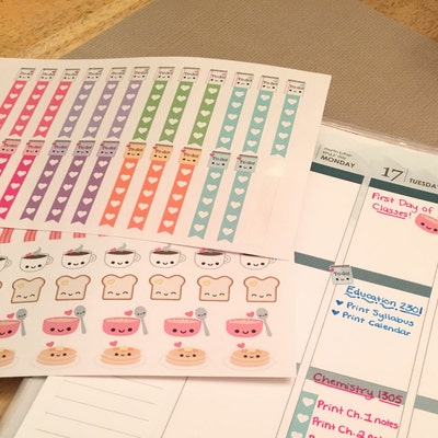 Happy Deluxe Breakfast Reminder Tracker Erin Condren Life Planner Mambi ...