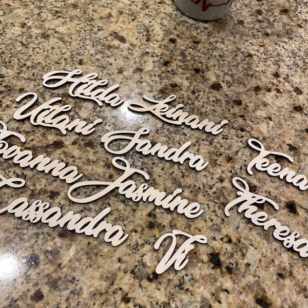 Table Name Signs, Plate Name, Wood Table Name, Wedding Table Place ...