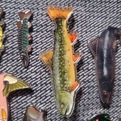 Brook Trout Pin Trout Pin Wader Pins Fly Fishing Pins Fly Fishing Gifts ...