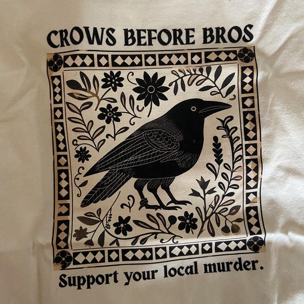 Crows Before Bros T-shirt: Gothic Crow Lover Graphic Tee - Etsy