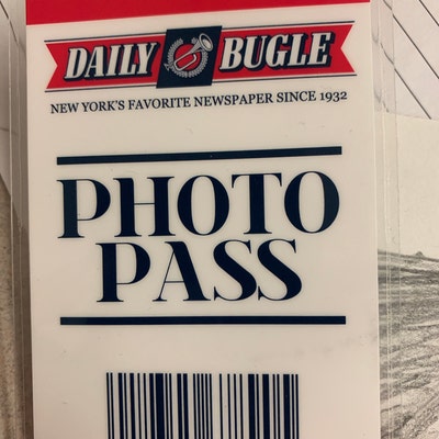 Spiderman Peter Parker Daily Bugle Photo Pass Badge ID Card Costume ...
